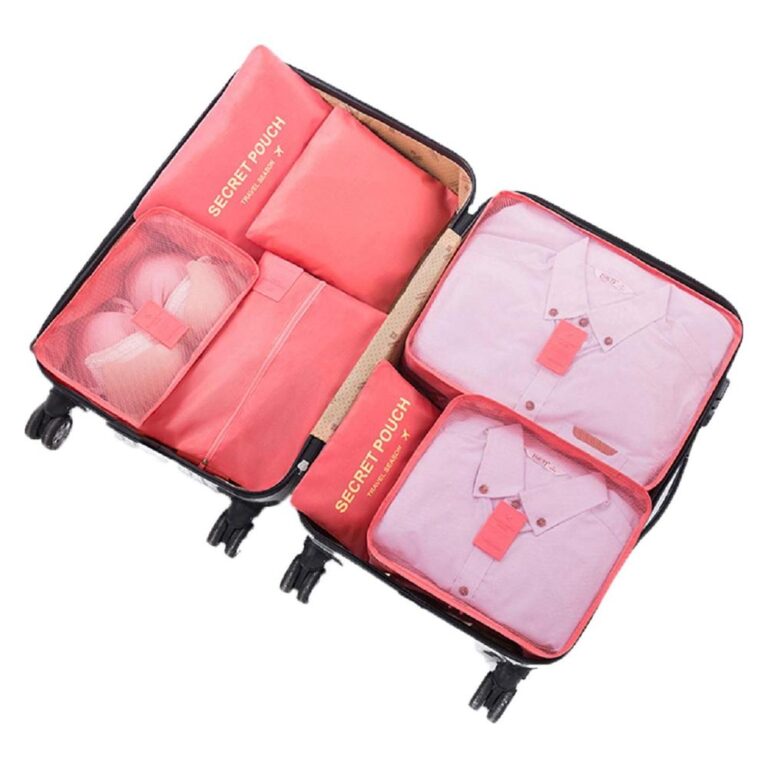 7 Piece Travel Packing Cubes – Navy – Ms Bee Group Travel
